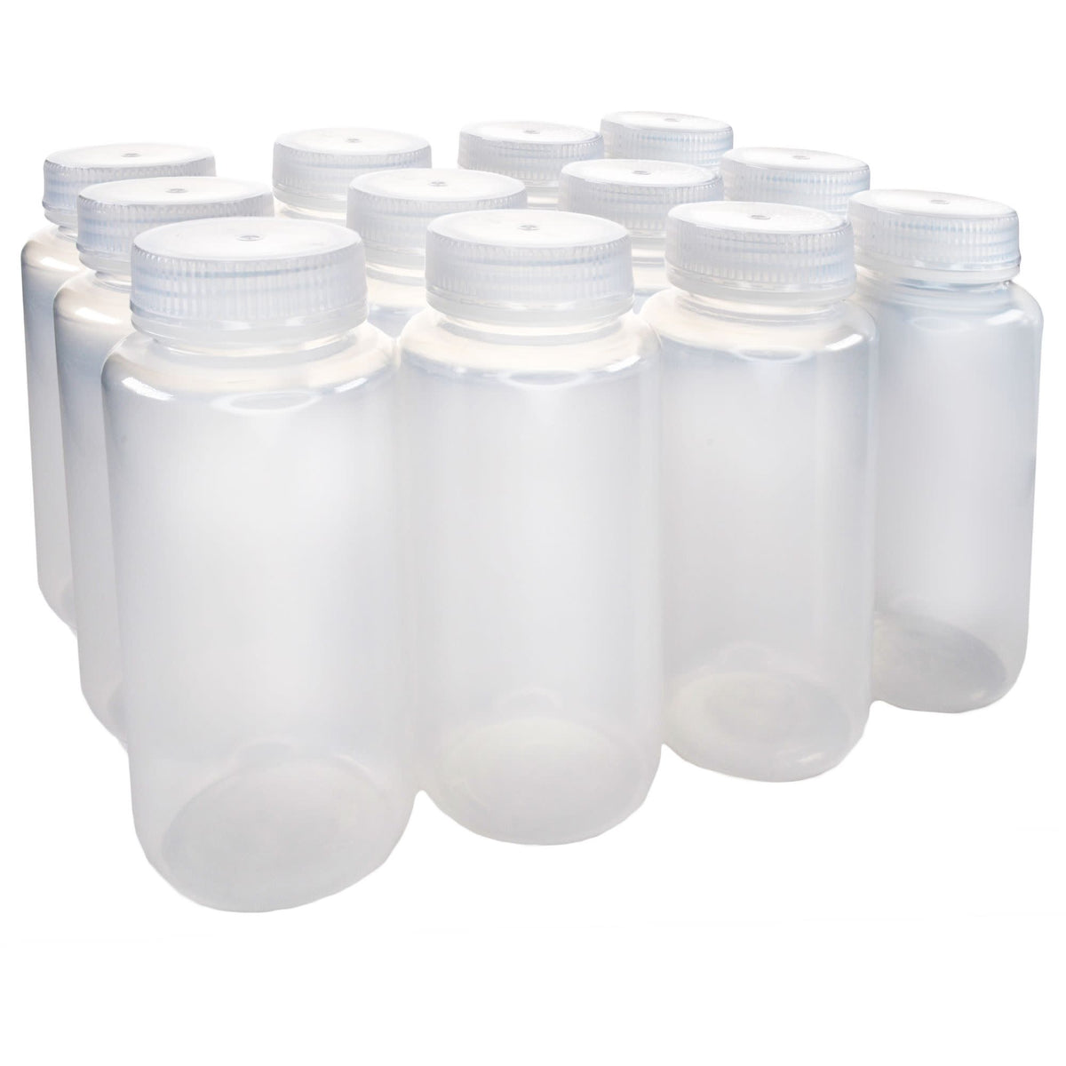 Eisco - 500mL Wide Mouth Polypropylene Translucent Reagent Bottles wit ...