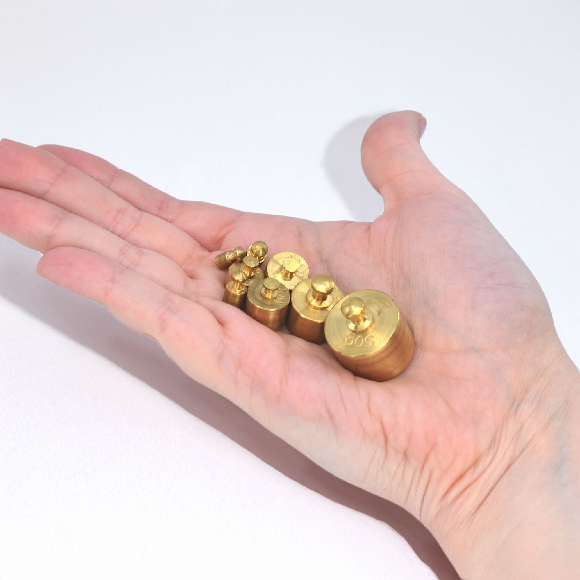 Eisco - Brass Mass Set for Scales and Balances - Includes 50g, 20g, 10 ...