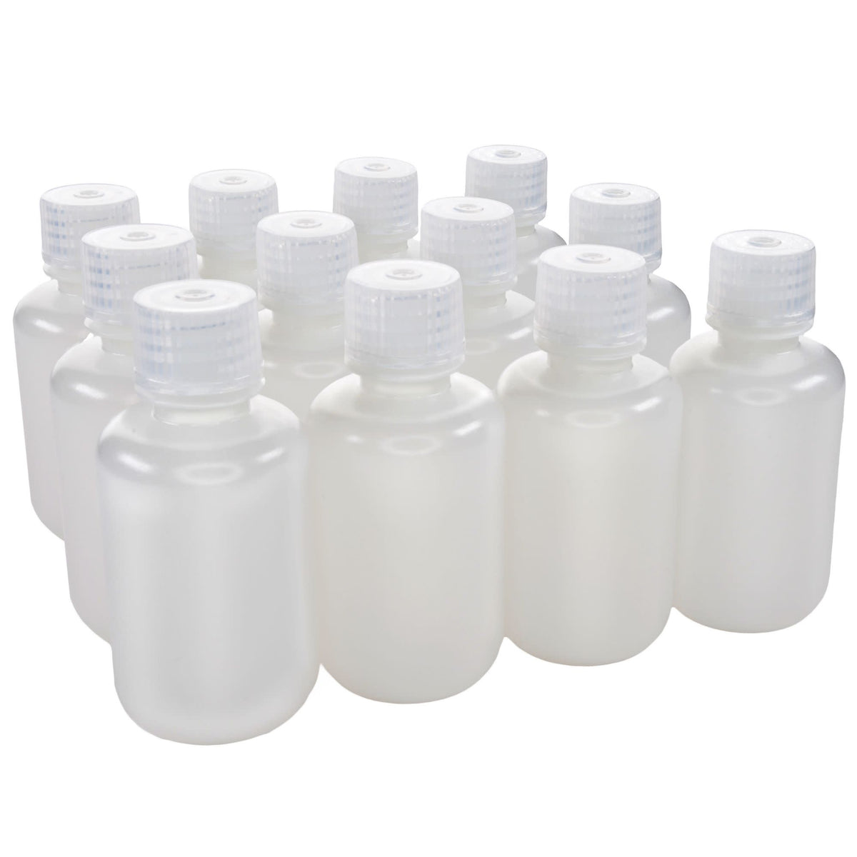 Eisco - Pack of 12, 60mL Sterile Narrow Mouth HDPE Translucent Reagent ...