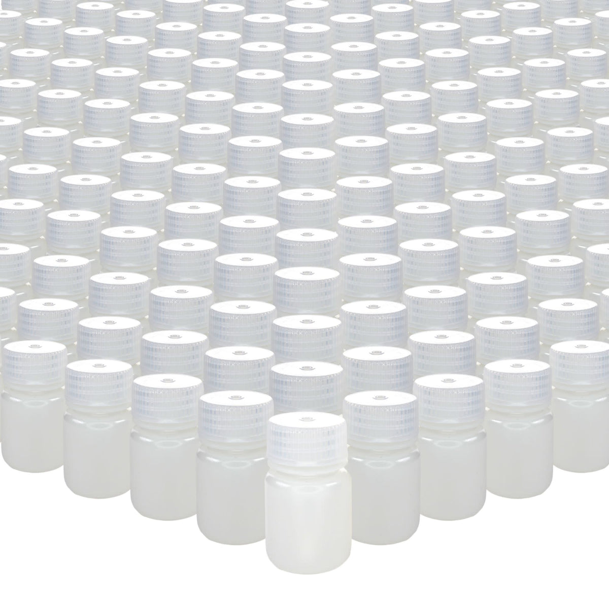 Eisco - Bulk Pack of 1000, 30mL Wide Mouth HDPE Reagent Bottles with P ...