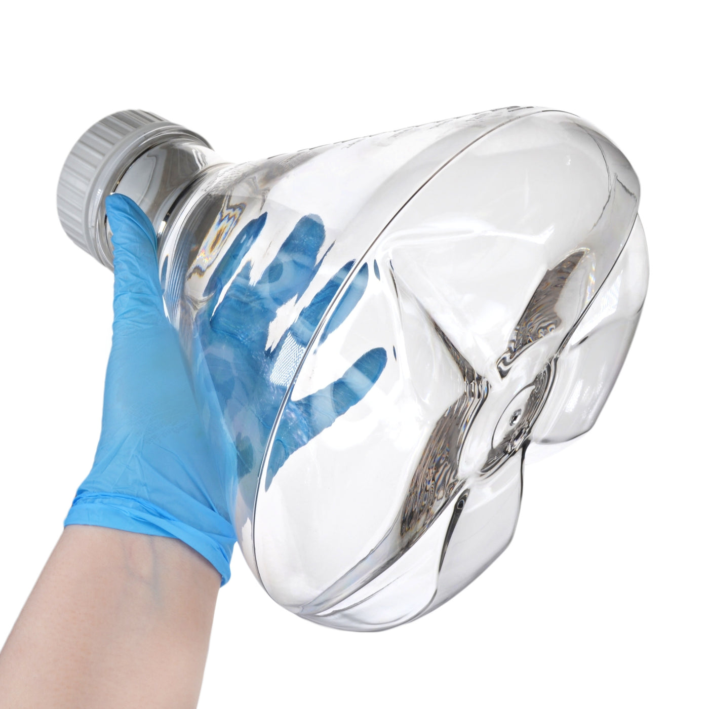 Eisco - Pack of 1, 3L Sterile PETG Erlenmeyer Flask, Vented, Baffled B ...