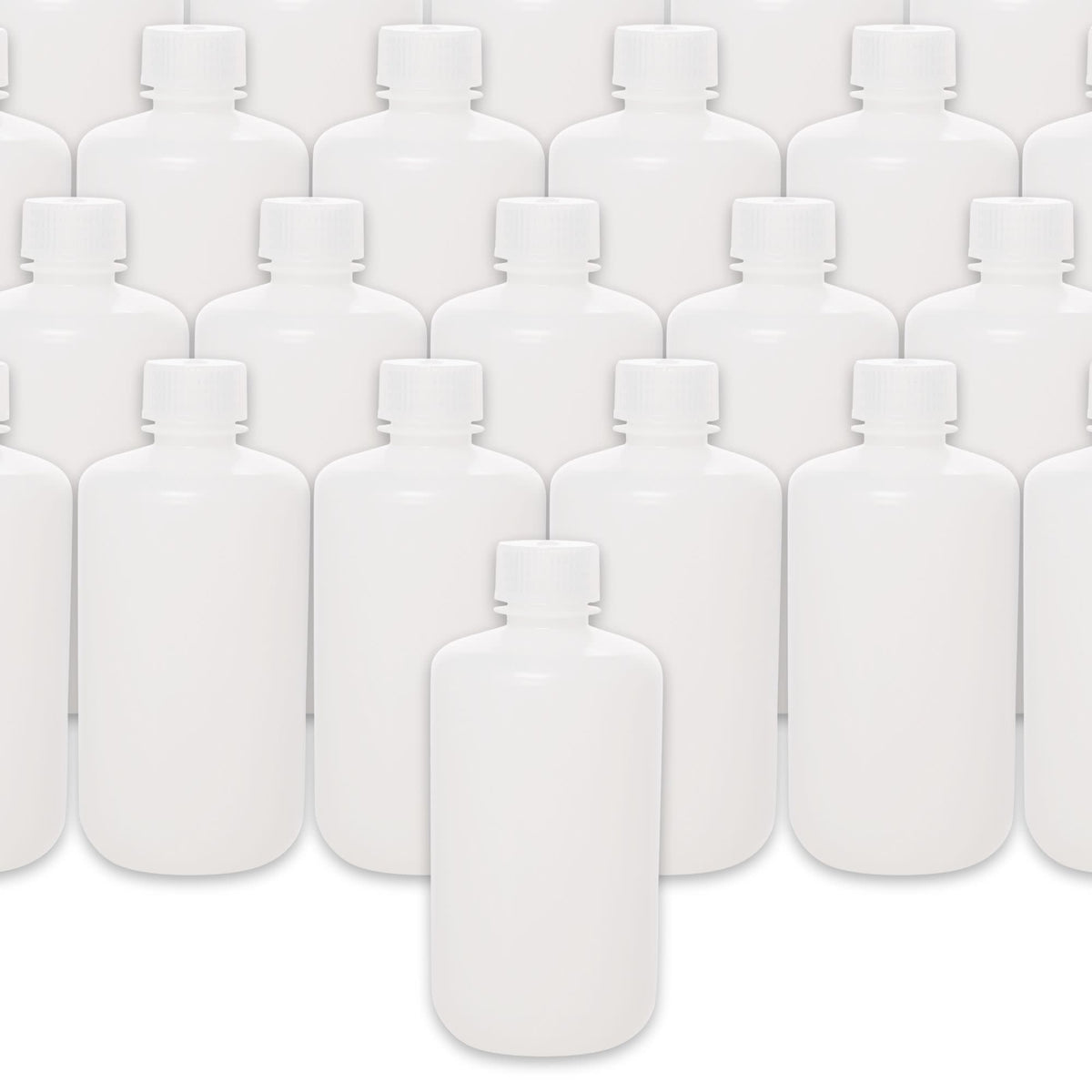 Eisco - Bulk Pack of 250, 250mL Narrow Mouth HDPE Translucent Reagent ...