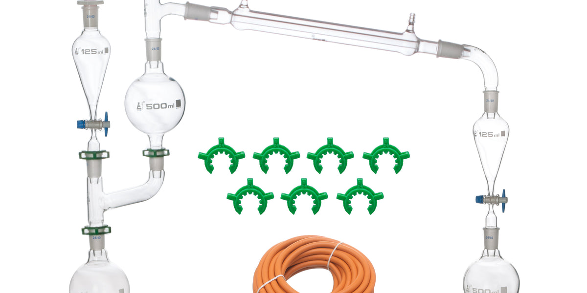 Essential Oils Extraction Apparatus, 23 Piece Set - Glass Steam Distil ...