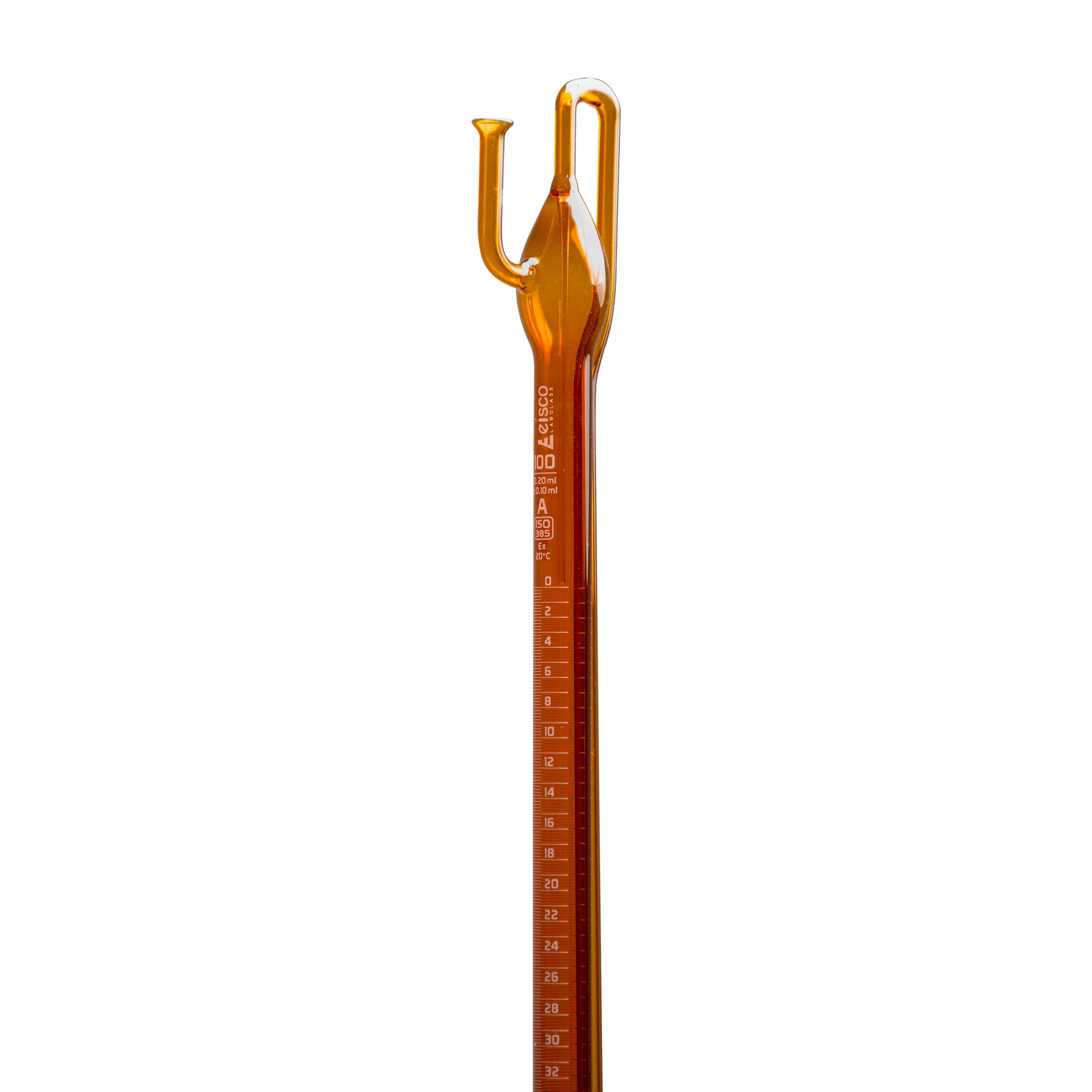 Eisco Labs - Automatic Zero Burette, 100ml - Amber Class A - 34/35 Joi