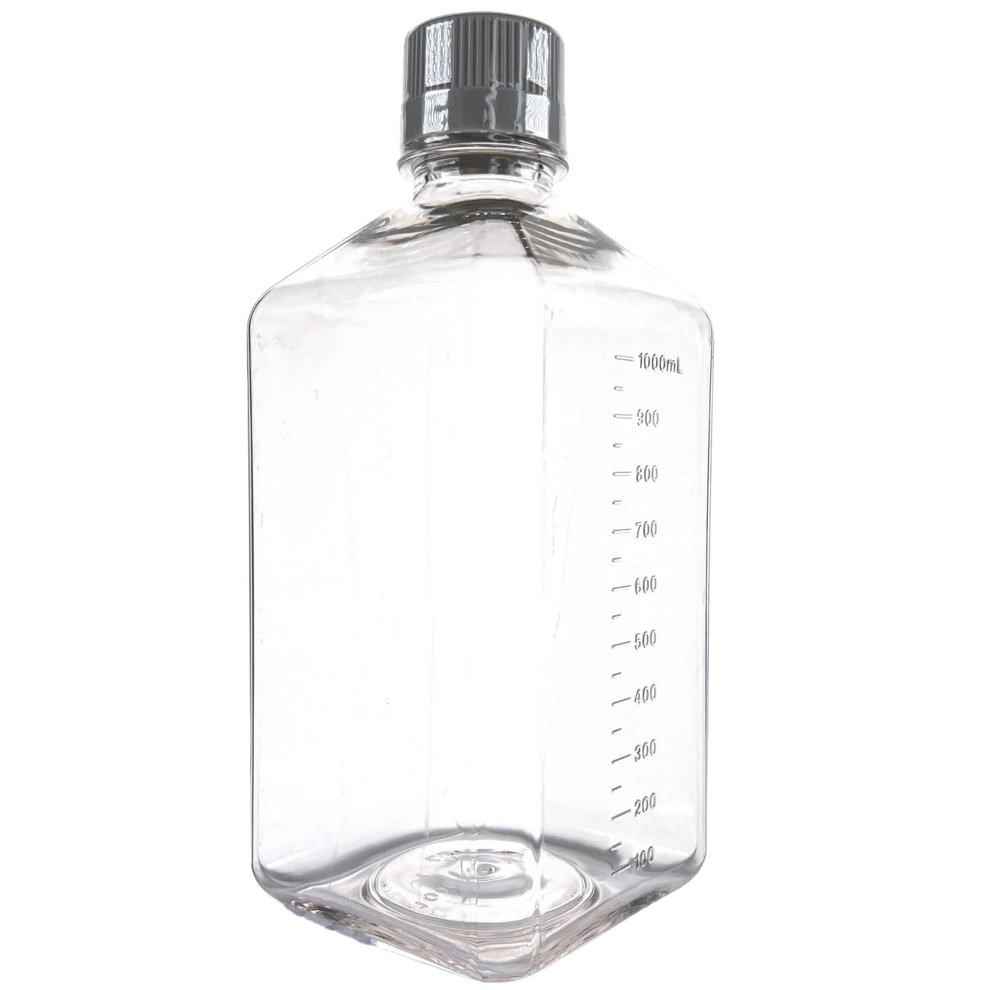 Eisco - Pack of 12, 1L Sterile PETG Media Bottles with HDPE Caps, Squa ...