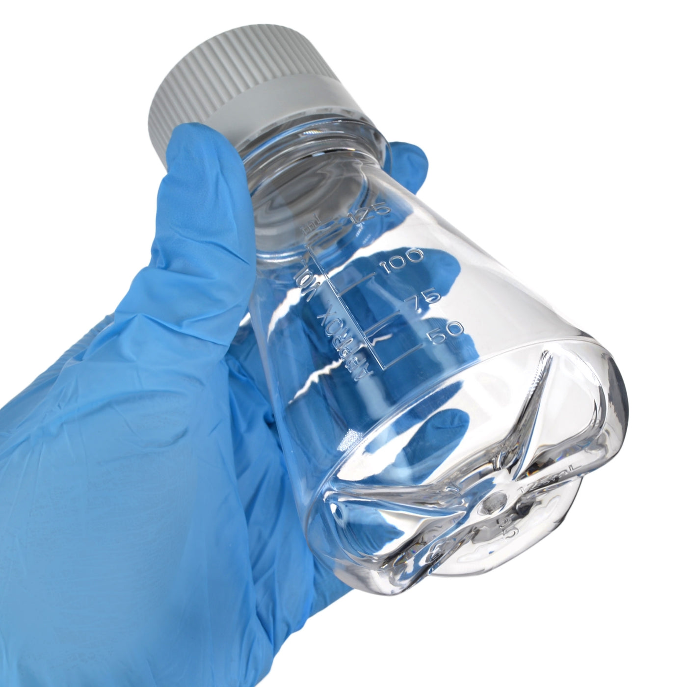 Eisco - Pack of 1, 125mL Sterile PETG Erlenmeyer Flask, Vented, Baffle ...