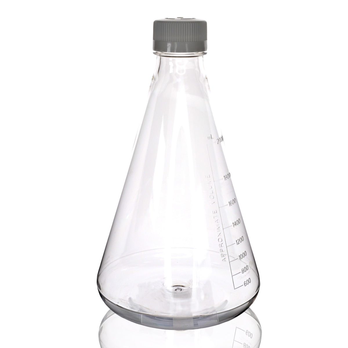 Eisco - Pack of 1, 2L Sterile PETG Erlenmeyer Flask, Vented, Flat Bott — Eisco Labs