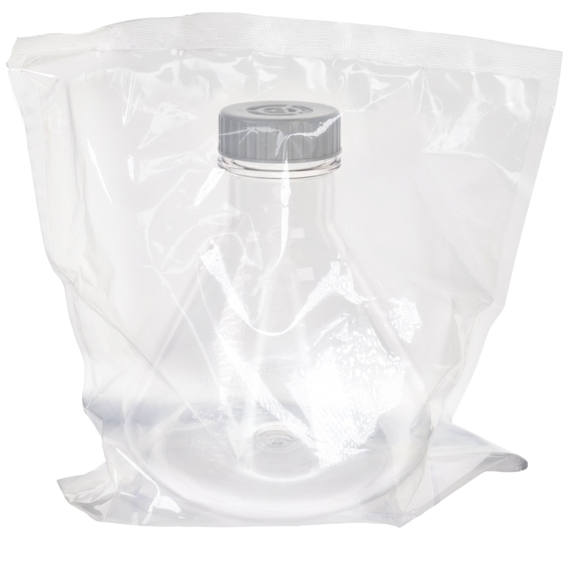 Eisco - Pack of 1, 3L Sterile PETG Erlenmeyer Flask, Vented, Flat Bott ...