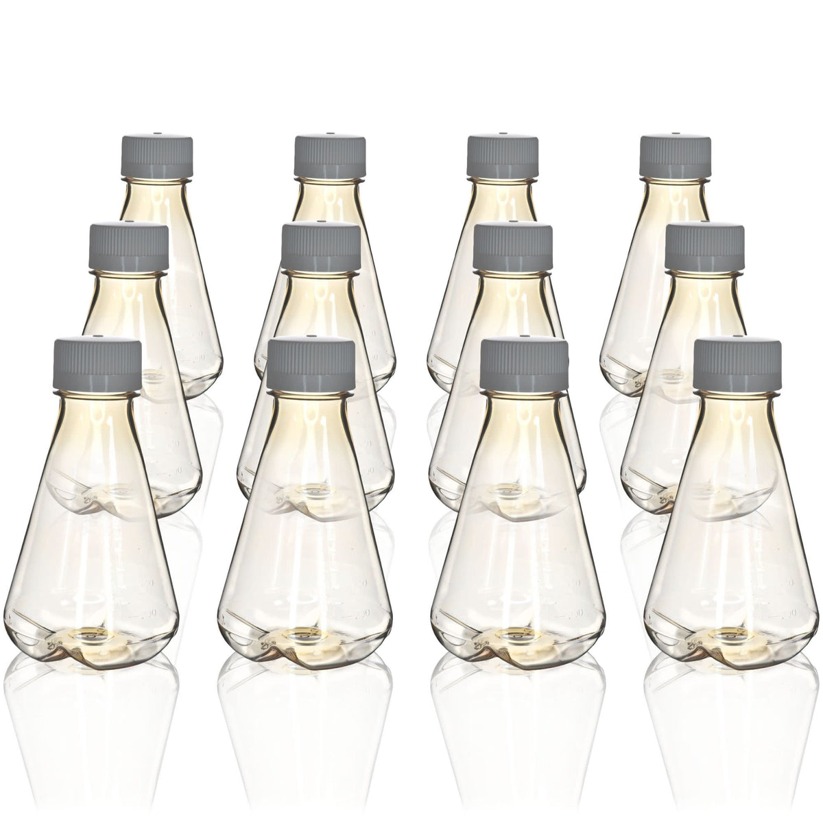 Eisco - Pack of 12, 500mL Sterile Polycarbonate Erlenmeyer Flasks, Non ...