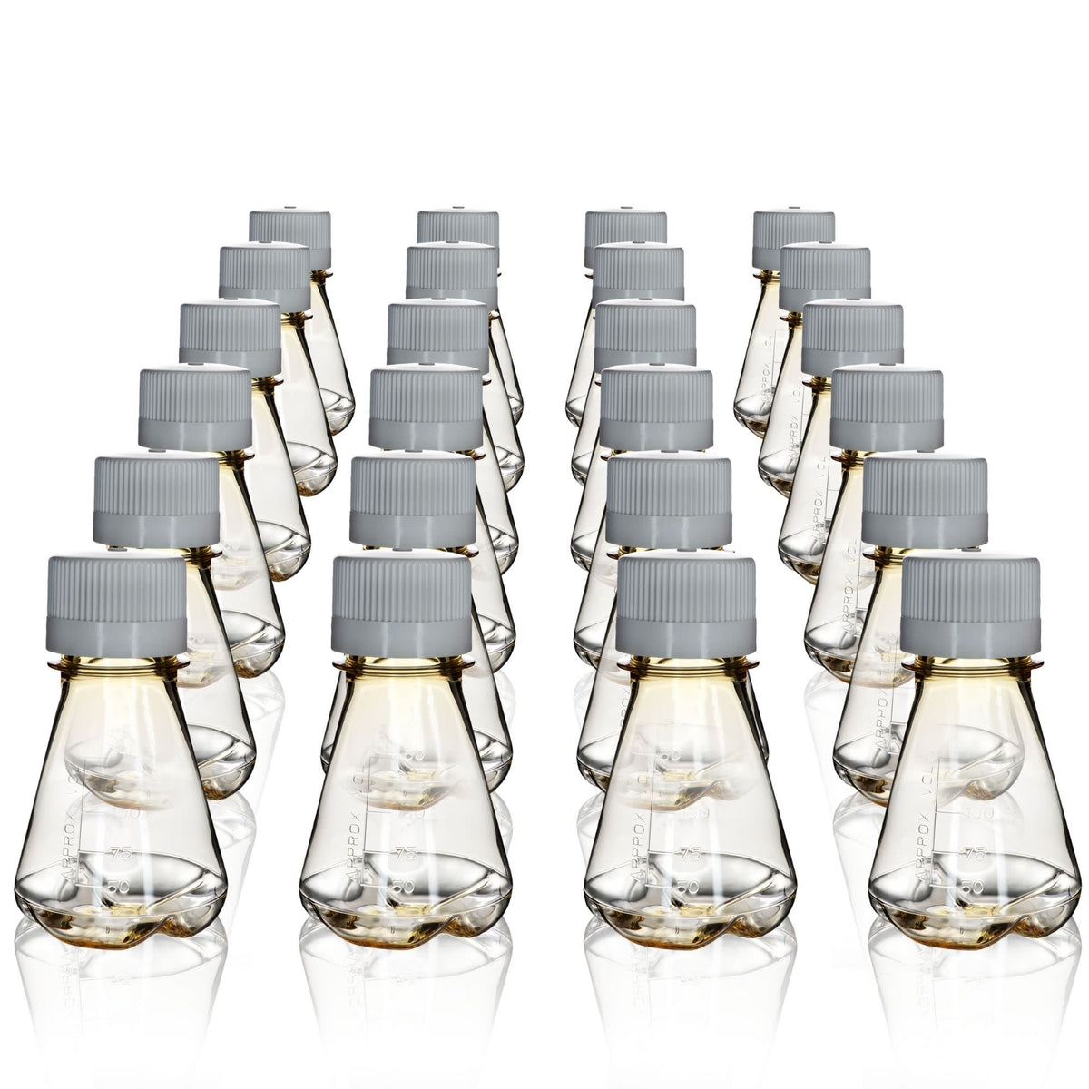 Eisco - Pack of 24, 125mL Sterile Polycarbonate Erlenmeyer Flasks, Non — Eisco Labs