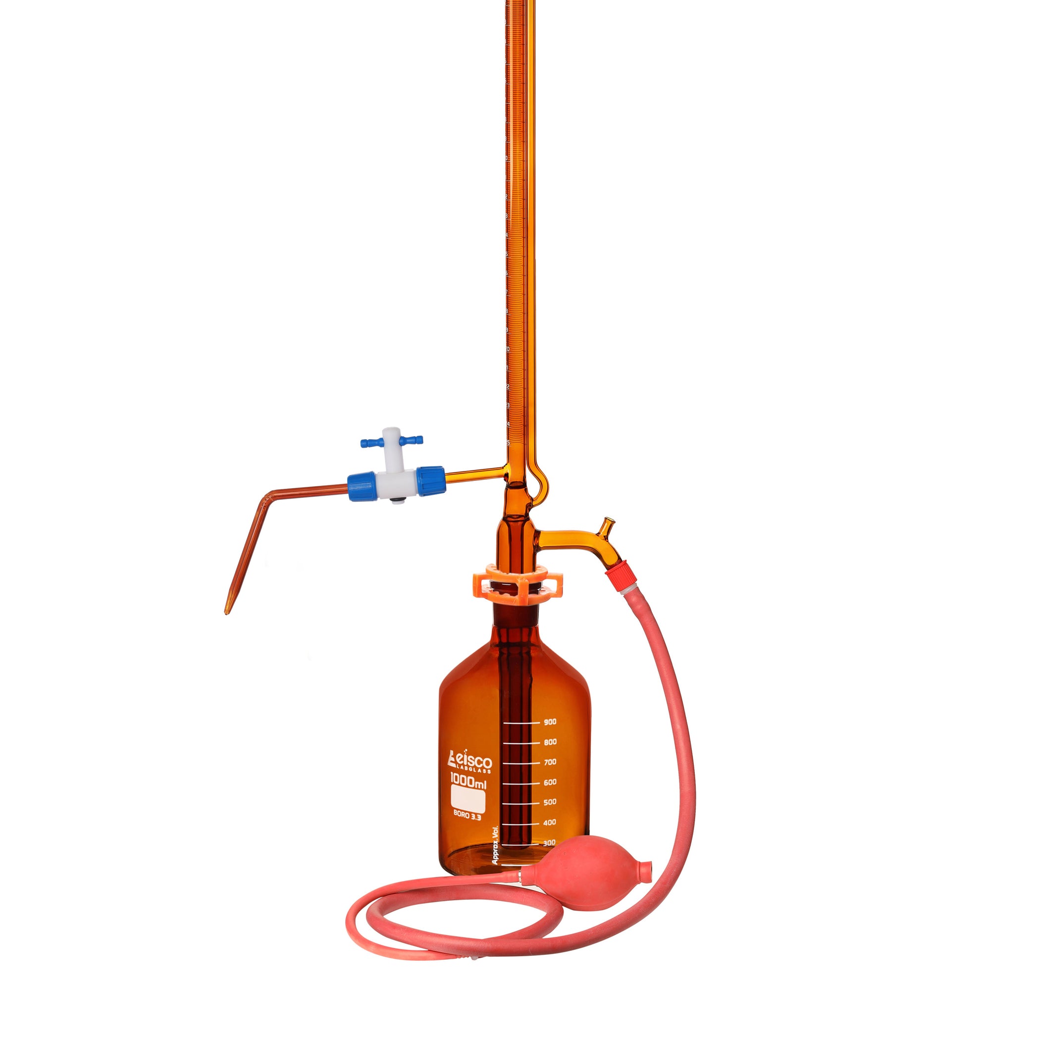 Eisco Labs - Automatic Zero Burette, 25ml - Amber Class A - 29/32 Join