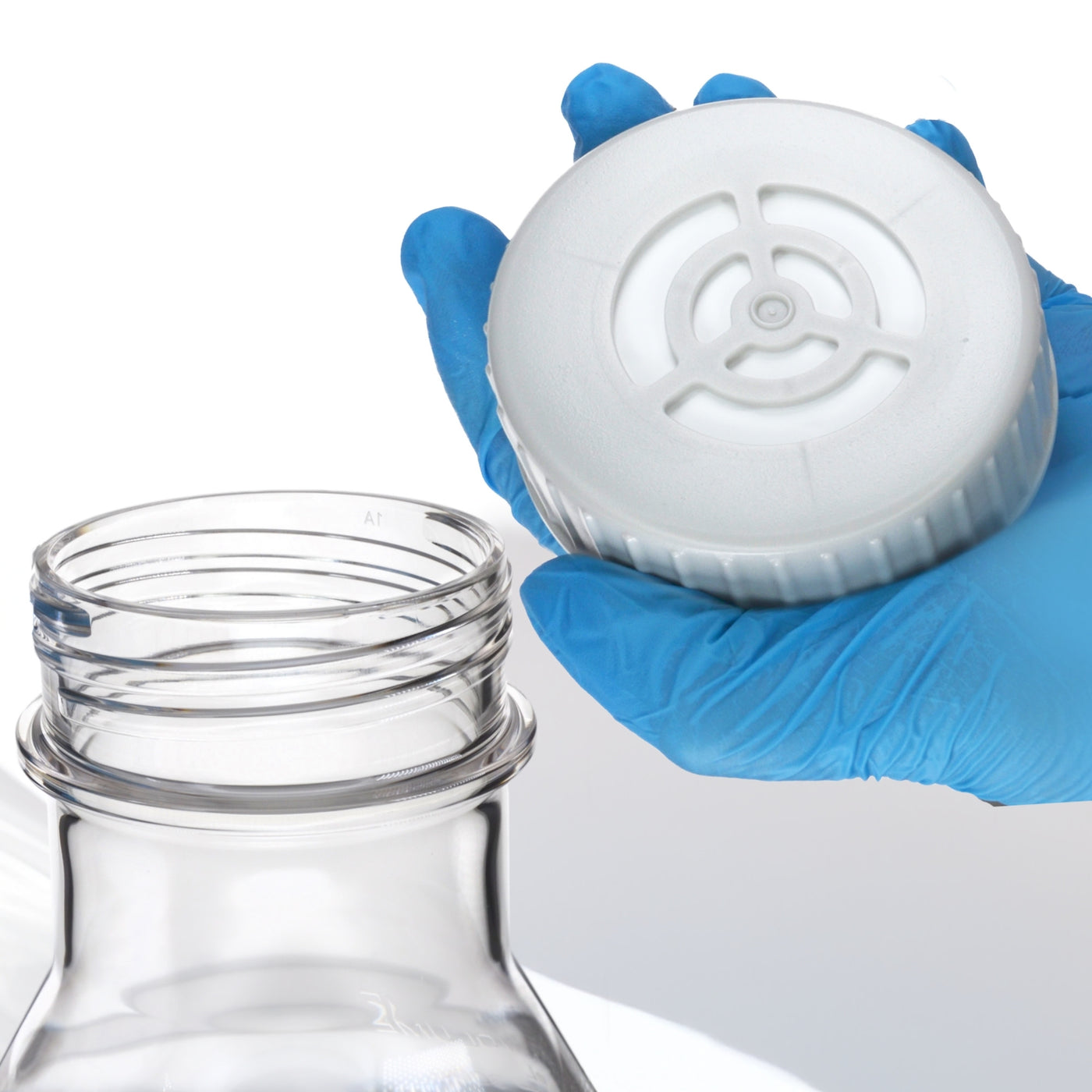 Eisco - Pack of 1, 3L Sterile PETG Erlenmeyer Flask, Vented, Baffled B ...