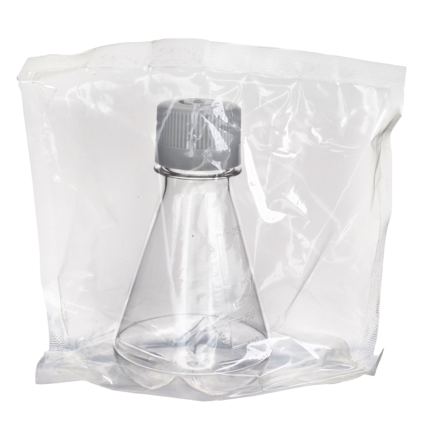 Eisco - Pack of 1, 250mL Sterile PETG Erlenmeyer Flask, Vented, Baffle ...