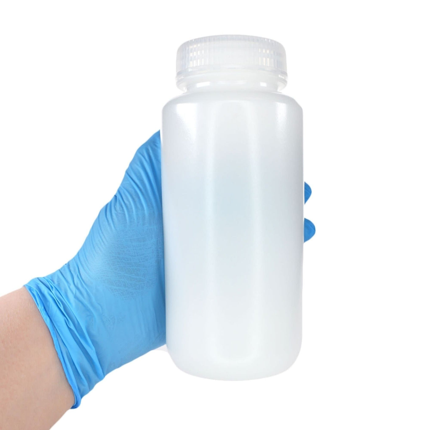 Eisco - Bulk Pack of 125, 500mL Wide Mouth HDPE Reagent Bottles with P ...