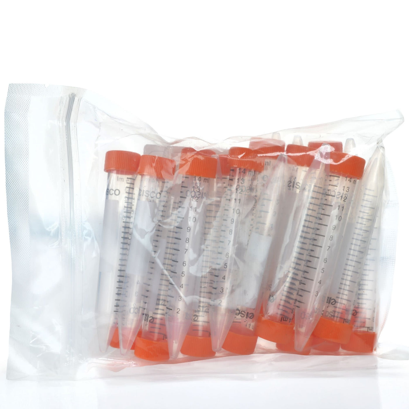 Eisco - Pack of 25, 15mL Sterile Centrifuge Tubes, Polypropylene, Flat ...