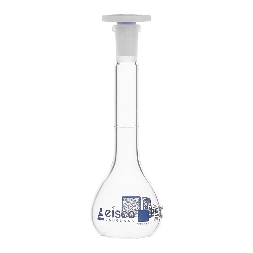 Volumetric Flask, 25mL - Class A - Borosilicate Glass, Polyethylene St ...