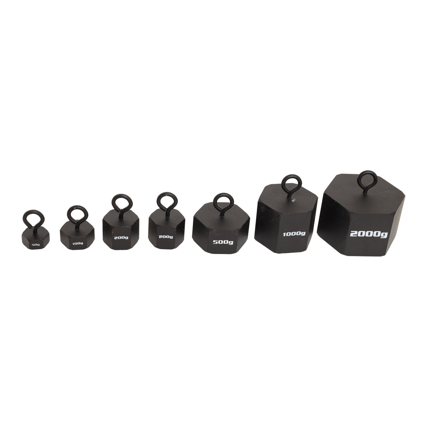 Hexagonal Hooked Weights, Set of 7 - With Storage Base — Eisco Labs
