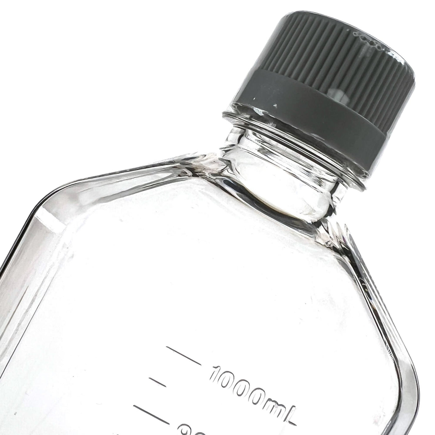 Eisco - Pack of 12, 1L Sterile PETG Media Bottles with HDPE Caps, Squa ...