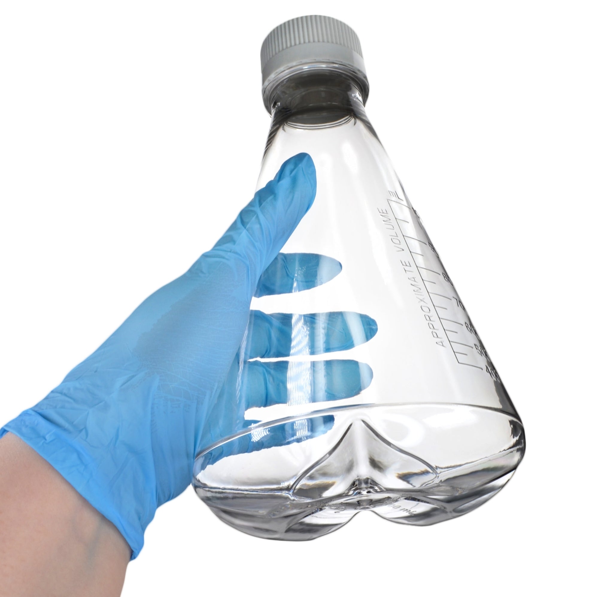 Eisco - Pack of 1, 1L Sterile PETG Erlenmeyer Flask, Non-Vented, Baffl ...