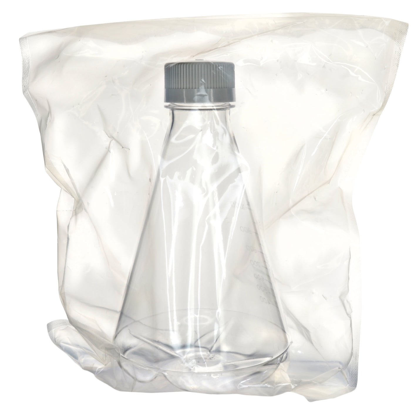 Eisco - Pack of 1, 1L Sterile PETG Erlenmeyer Flask, Non-Vented, Baffl ...