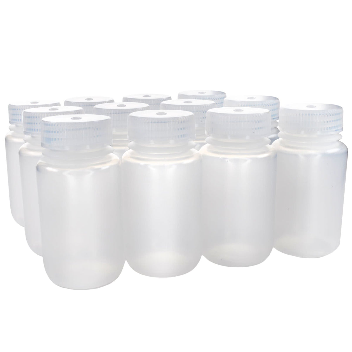 Eisco - 125mL Wide Mouth Polypropylene Translucent Reagent Bottles wit ...
