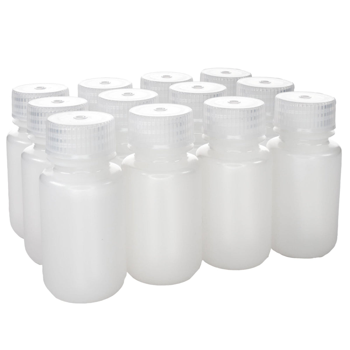 Eisco - 60mL Wide Mouth HDPE Reagent Bottles with Polypropylene Caps ...
