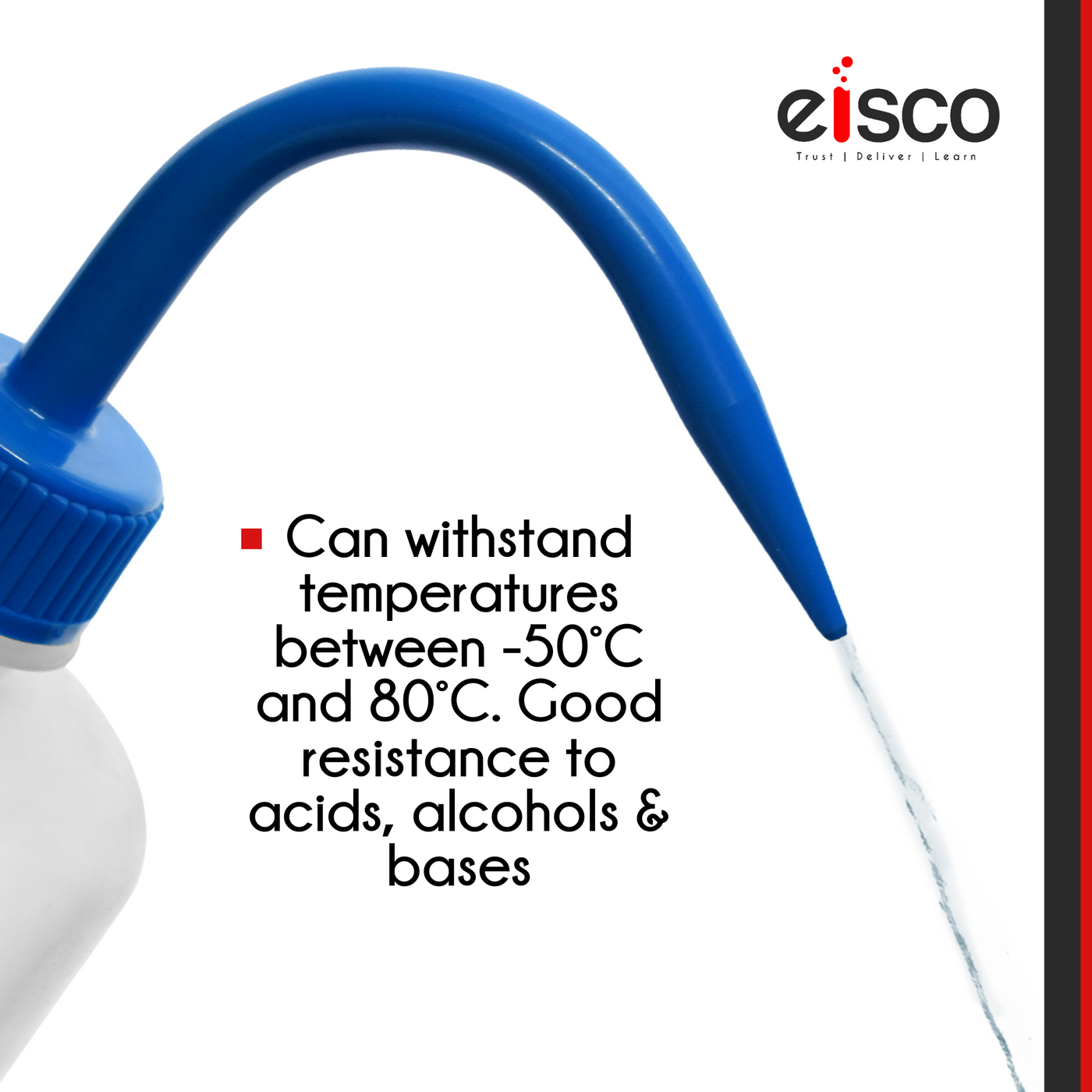 Premium Wash Bottle, 250ml - Blue Cap, Narrow Mouth- Self Venting, Low ...