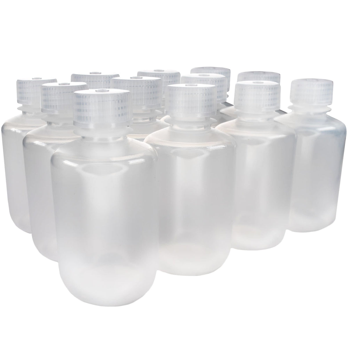 Eisco - Pack of 12, 125mL Narrow Mouth Polypropylene Reagent Bottles w ...