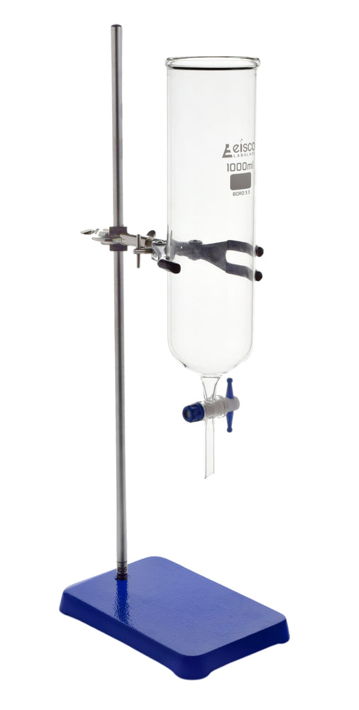 1000mL Dropping Funnel with Laboratory Support Stand - Includes Glass ...