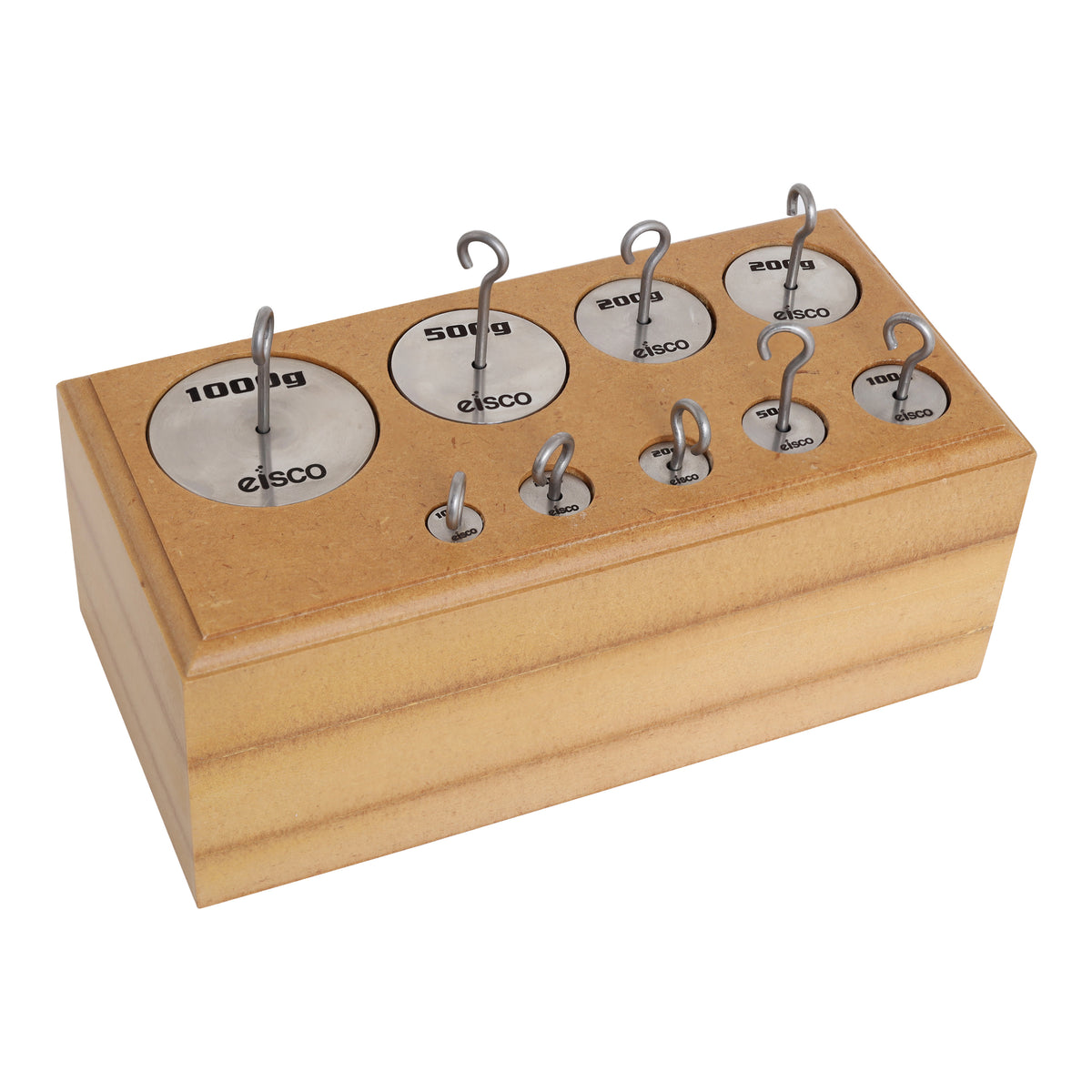 Eisco Labs Hooked Weights Set - Stainless Steel, capacity 1000gm.