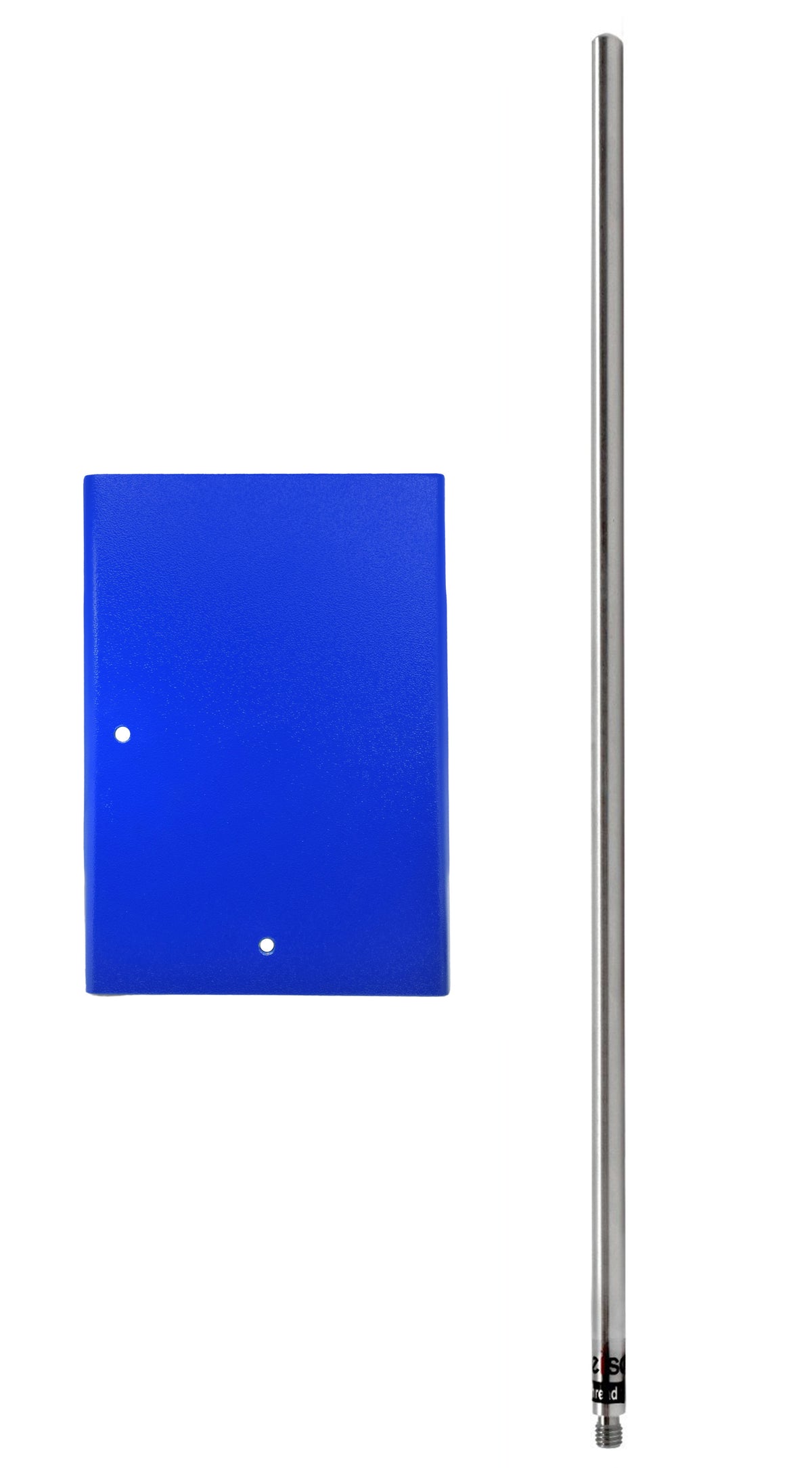 Rectangular Retort Base & Rod Set - 12.5"x8" Base, 39.5" Rod - Stainle ...