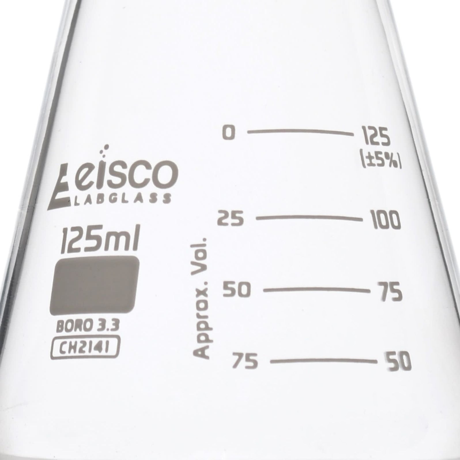 Erlenmeyer Flask, 125mL - Wide Neck - ASTM, Dual Graduated Scale - Bor ...