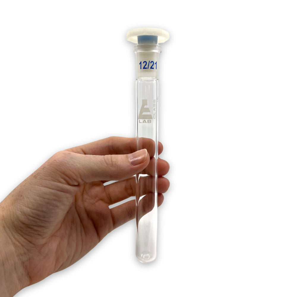 Eisco Labs - 10mL Test Tube, 125x15mm, Borosilicate Glass with Polypro