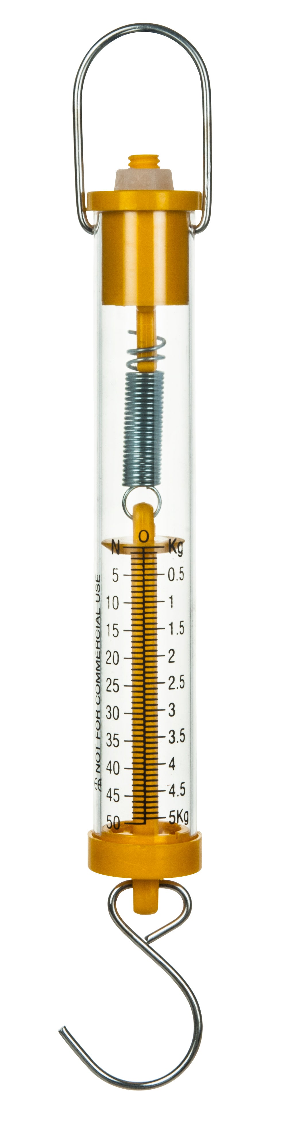 Eisco Labs - Acrylic Tubular Spring Scale (Dynamometer) 50N/5kg Capaci