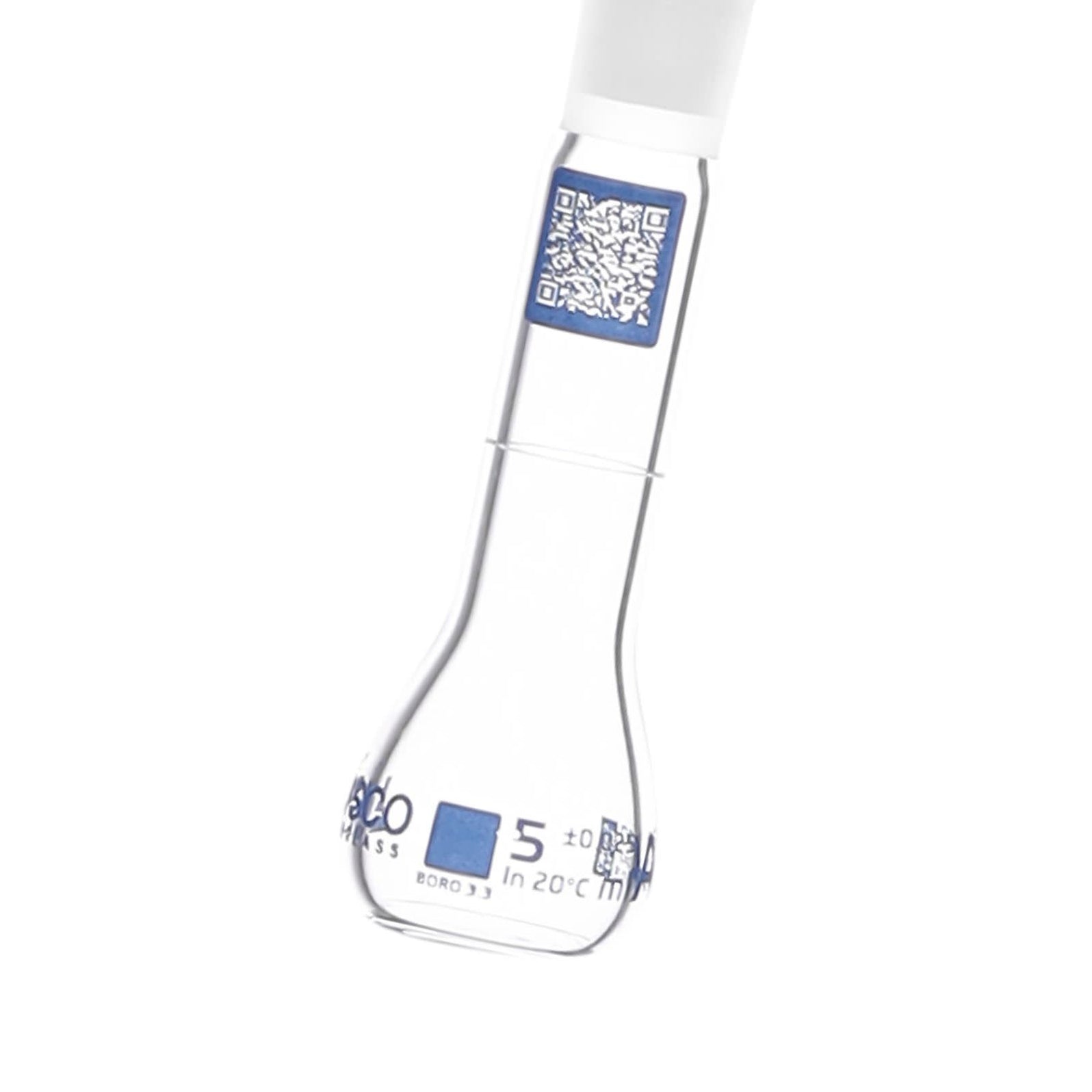 Eisco Volumetric Flask, 5mL - Class A - Borosilicate Glass, Polyethyle ...