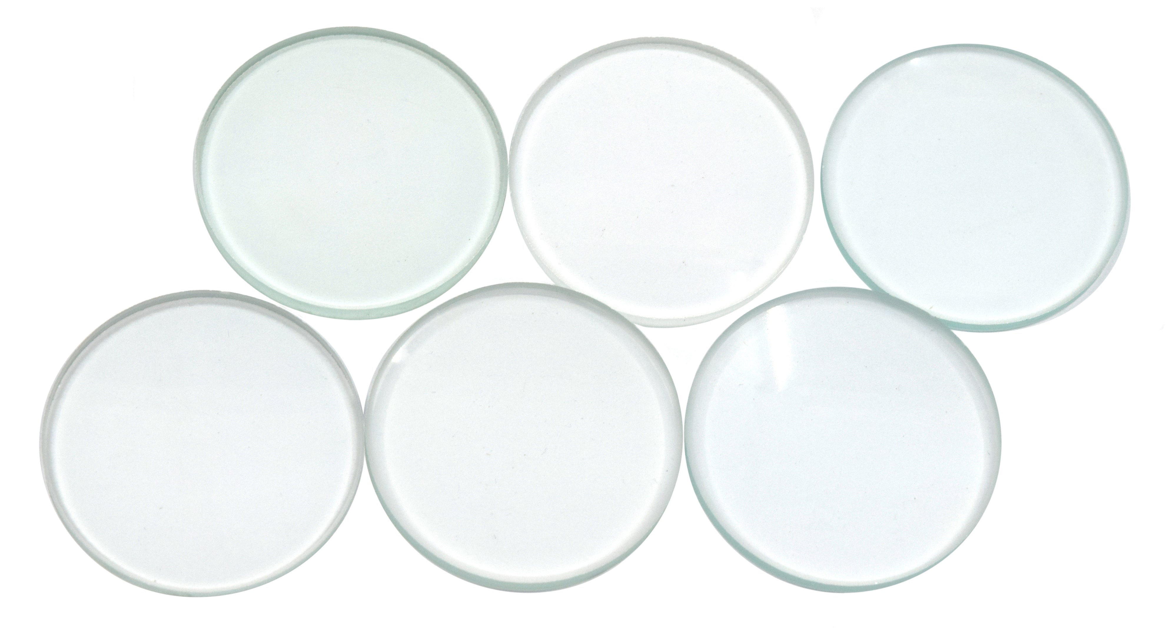 6pc Glass Lens Set - 1.5" (38mm) Diameter — Eisco Labs