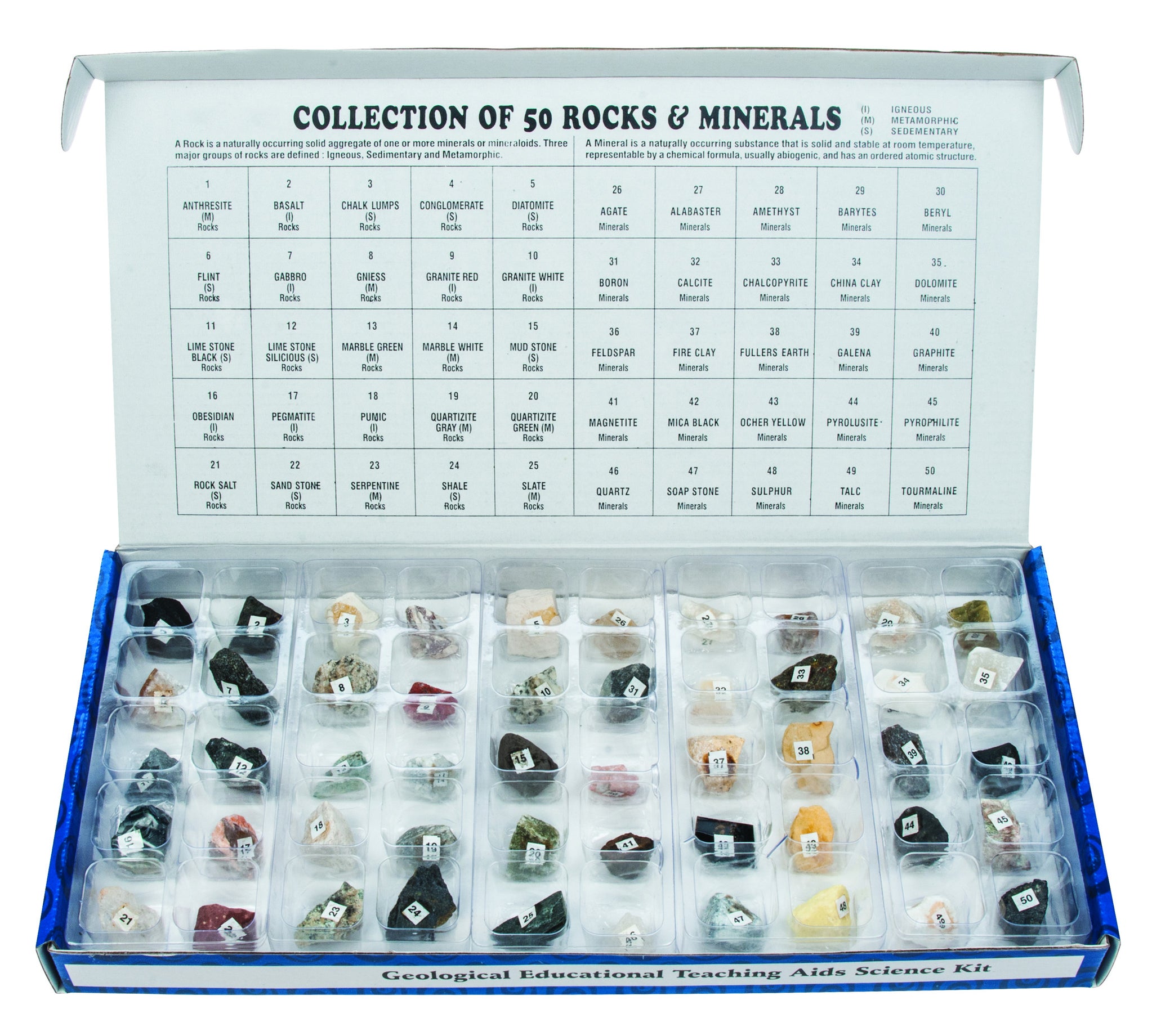 Set of 25 Rocks and 25 Minerals — Eisco Labs