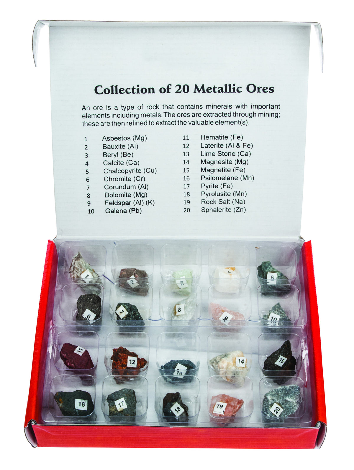 Set of Metallic Ores - Set of 20 — Eisco Labs