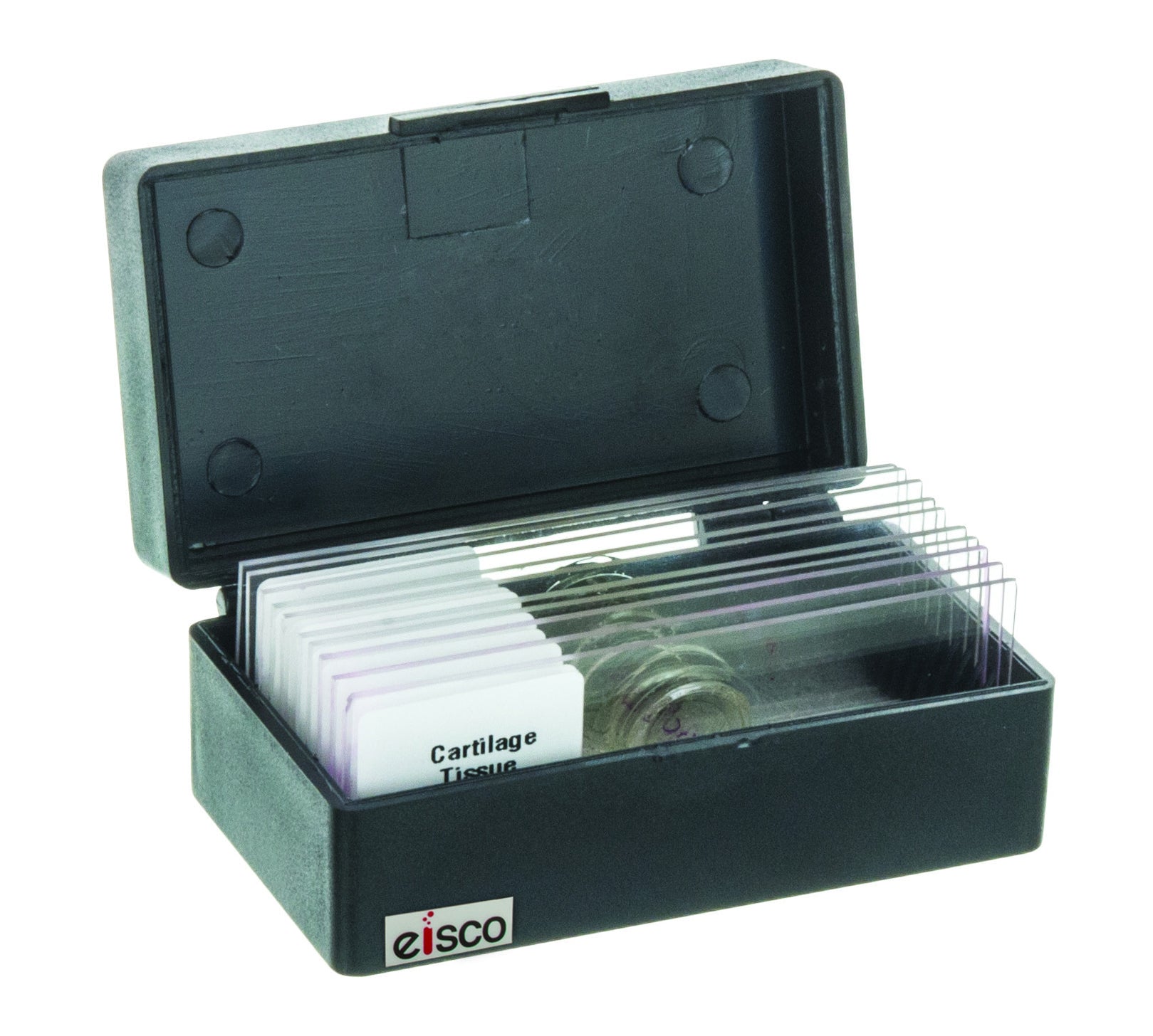 EISCO Slide Box, Polystyrene, 10 Slides — Eisco Labs