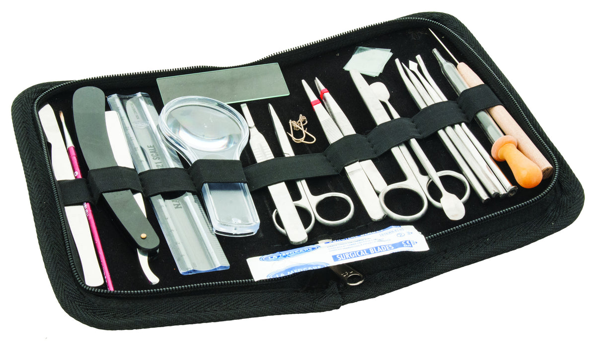 Dissection Set, University, 20 Pcs - Stainless Steel - Leather Storage ...