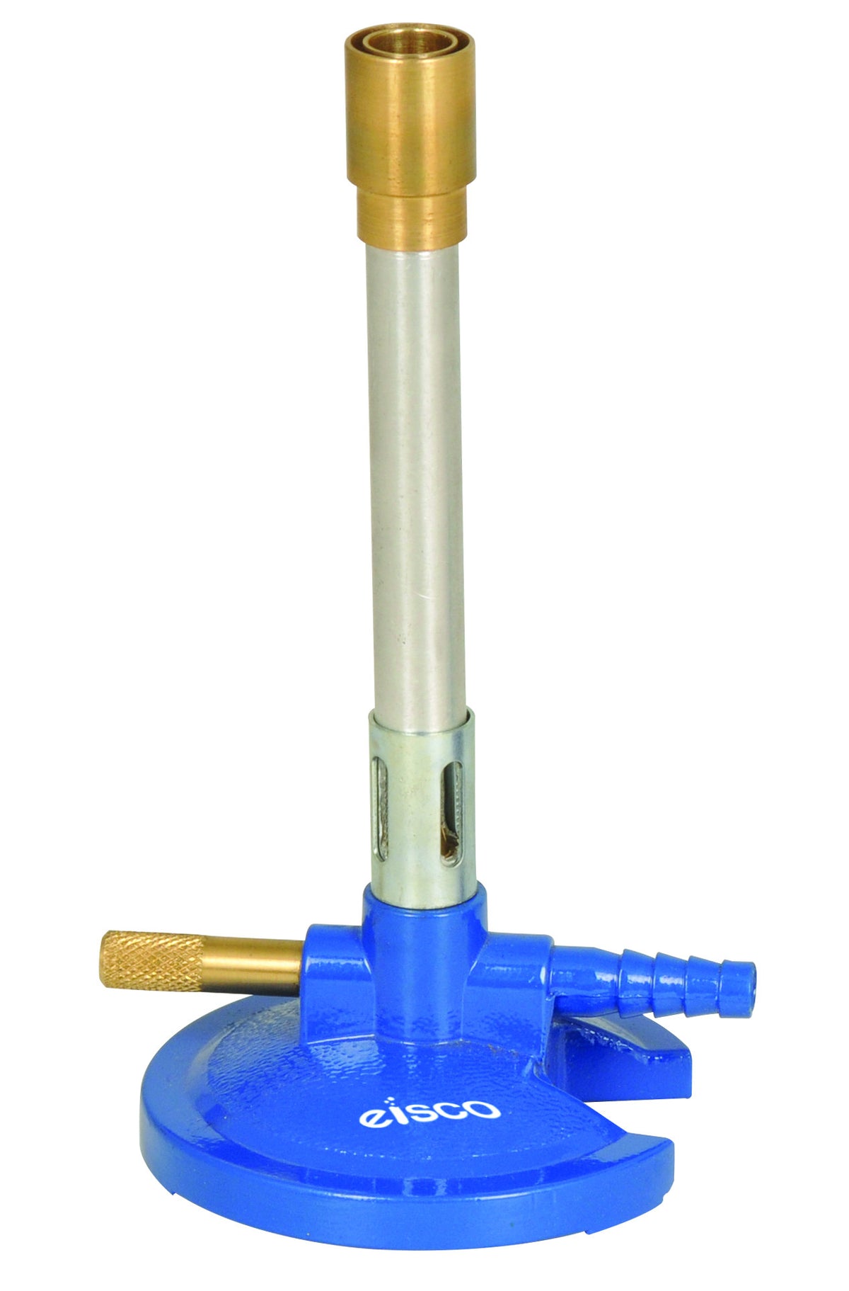 Eisco Labs Premium Bunsen Burner with Flame Stabilizer and Gas Adjustm