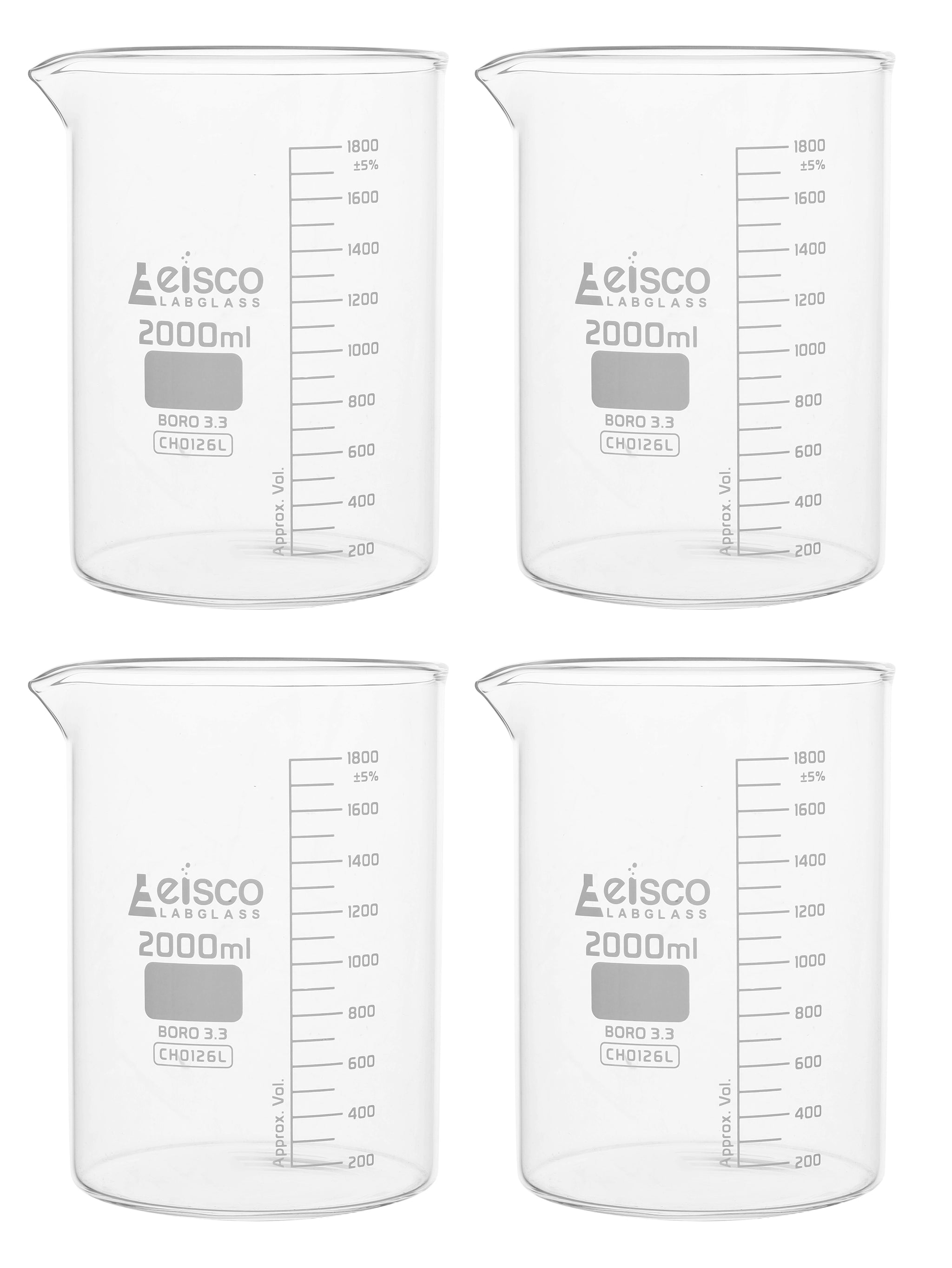 Low Form Beakers — Eisco Labs