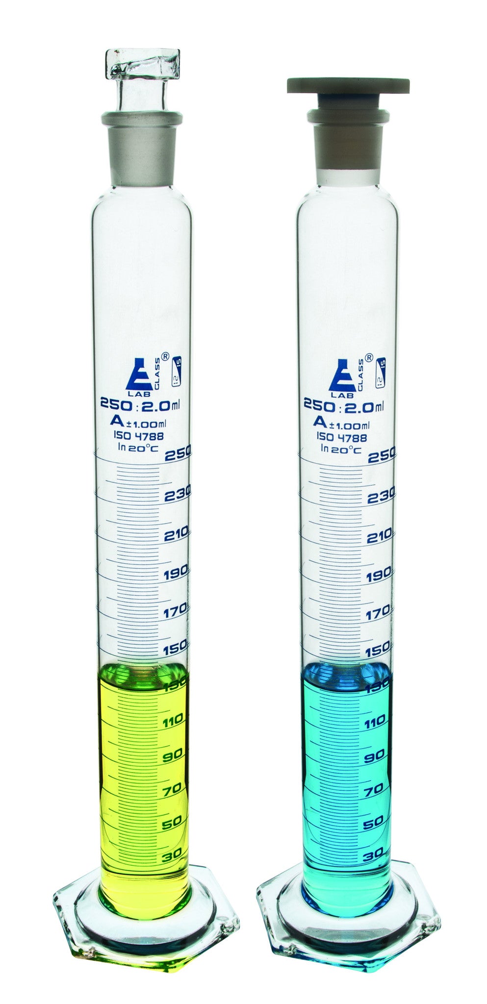Measuring Cylinder, 25ml - Class A - 14/23 Polypropylene Stopper - Hex ...