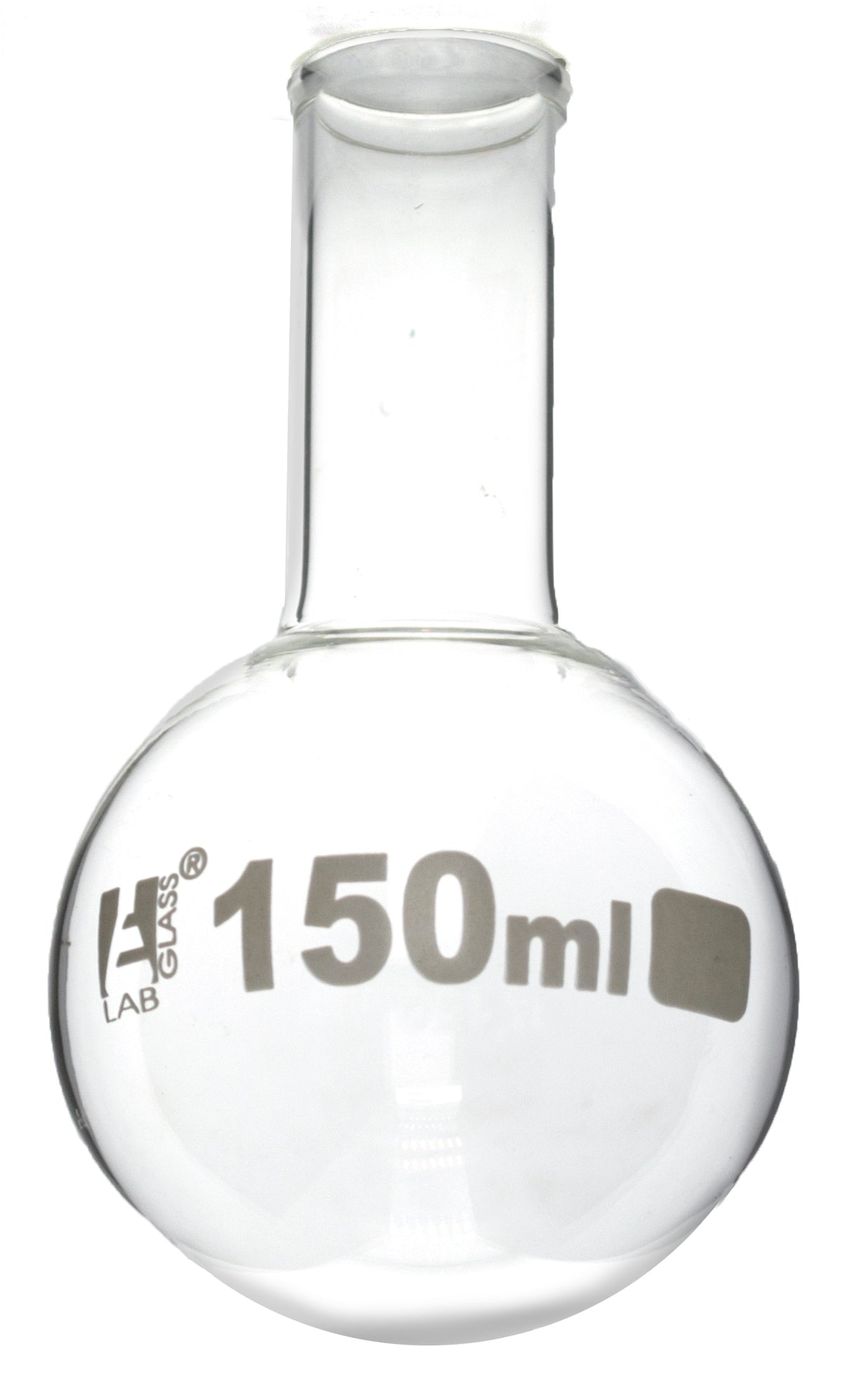 Boiling Flask, 150ml - Borosilicate Glass - Round Bottom, Narrow Neck ...