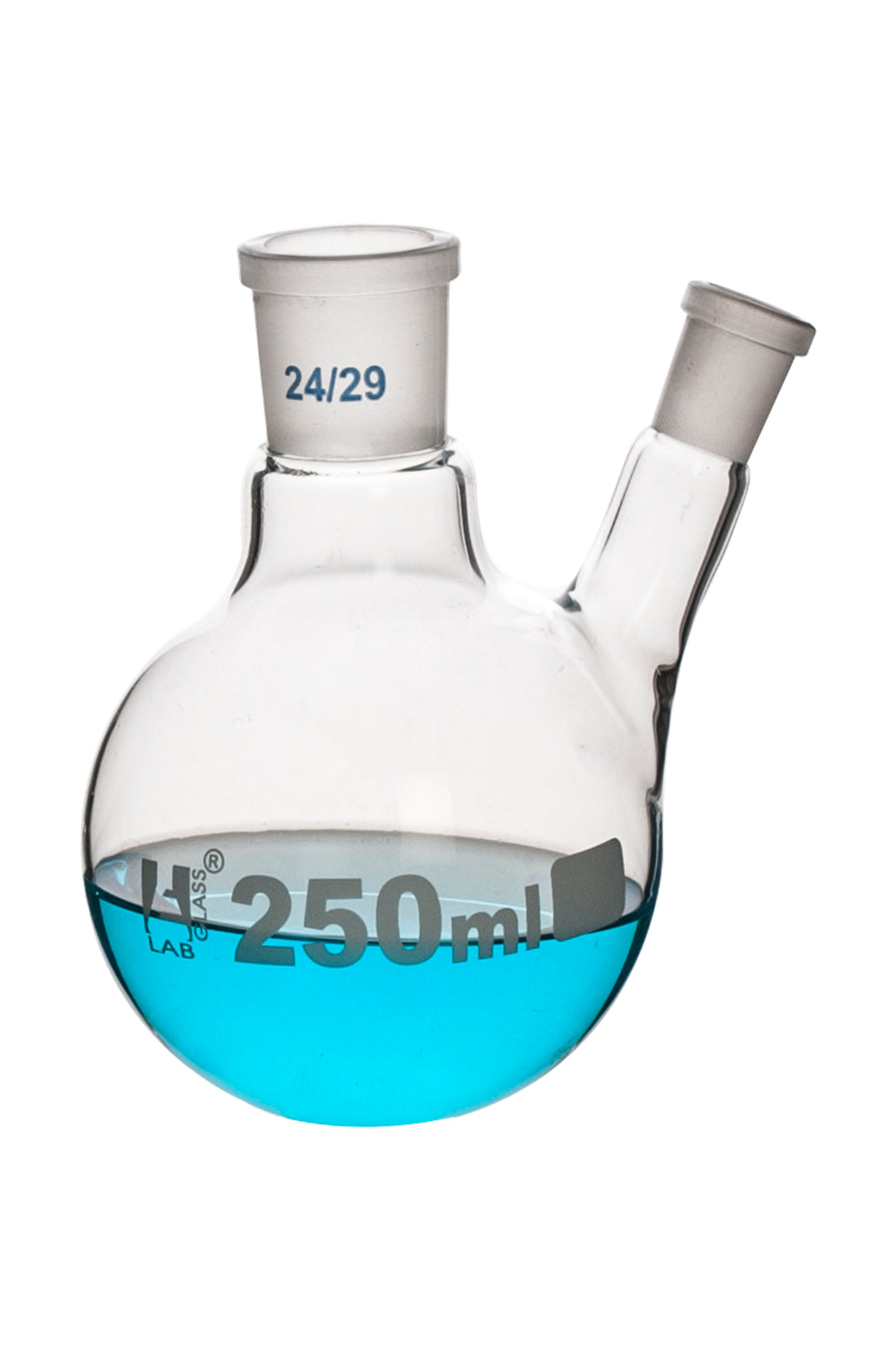 Distilling Flask, 250ml - 24/29 Oblique Neck with 14/23 Joint - Borosi ...