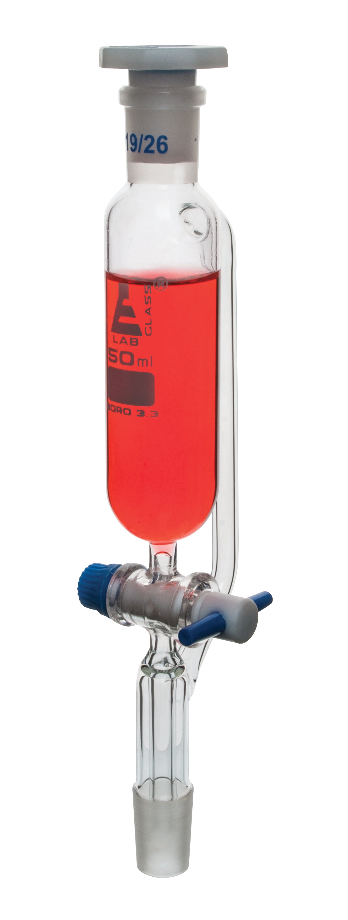Dropping Funnel, 50ml - Pressure Equalizing - 19/26 Plastic Stopper, P ...