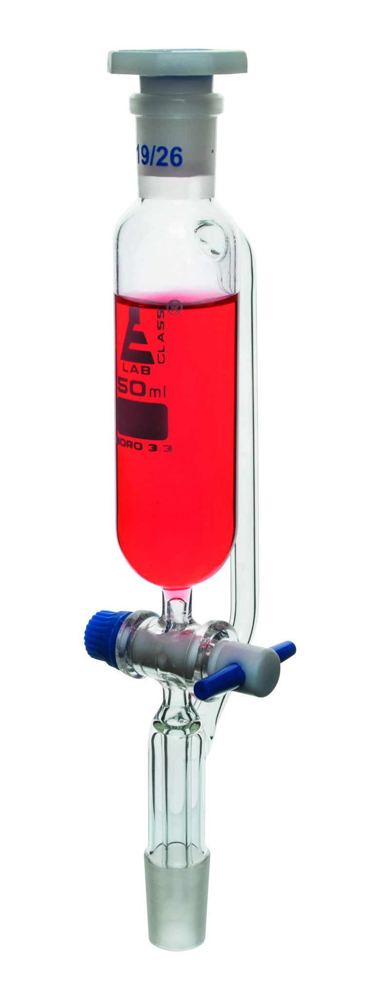 Dropping Funnel, 100ml - Pressure Equalizing - 19/26 Plastic Stopper ...