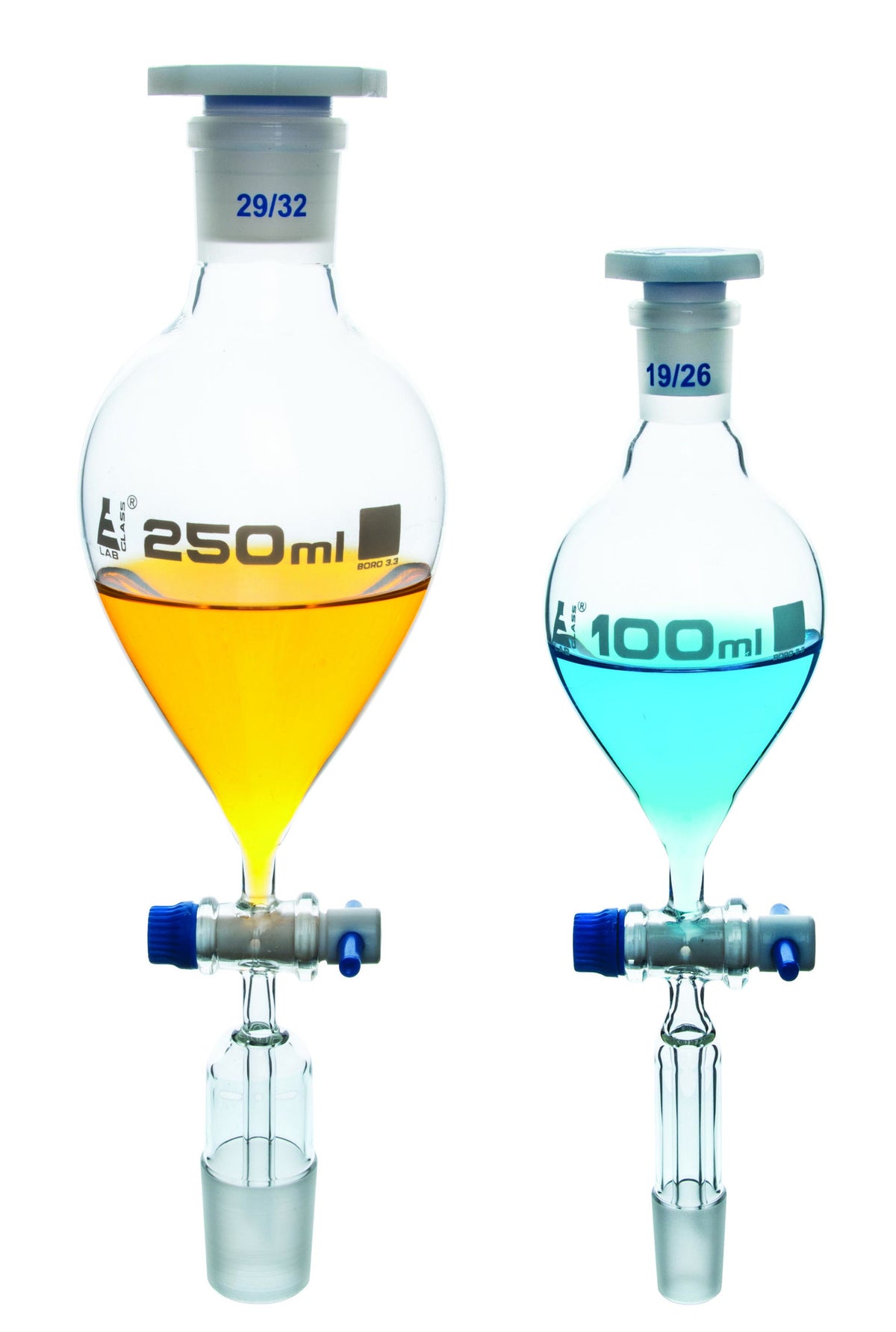 Separating Funnel, 1000ml - Pear Shaped - 29/32 Plastic Stopper, PTFE ...