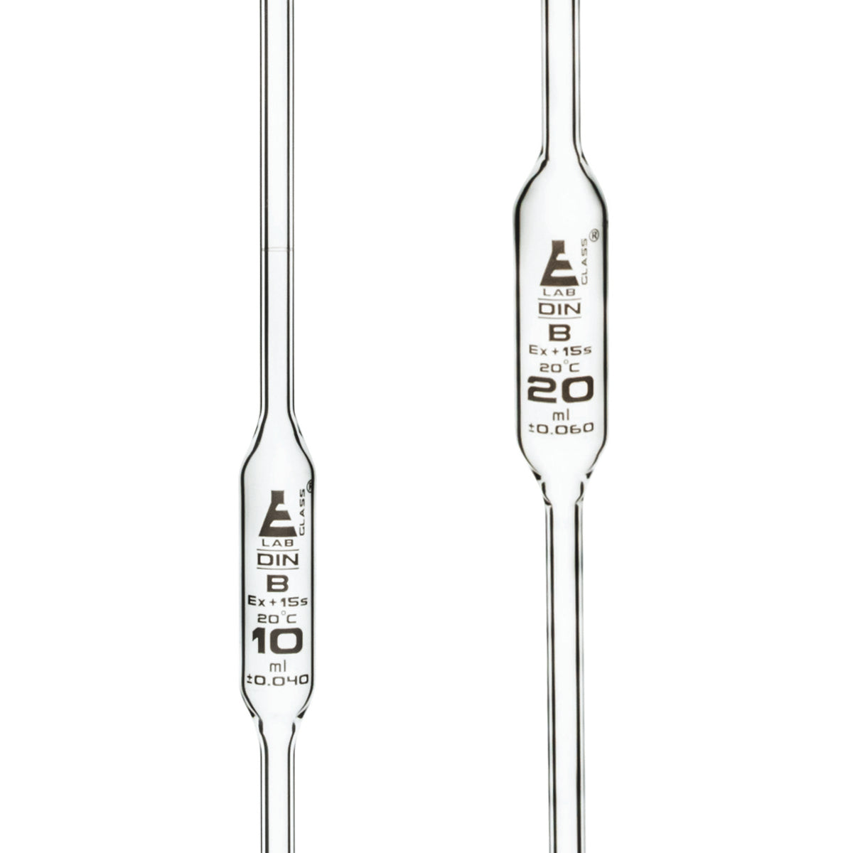 Bulb Form Pipette, 50ml - Class B, Tolerance ±0.100 - Blue Graduations ...