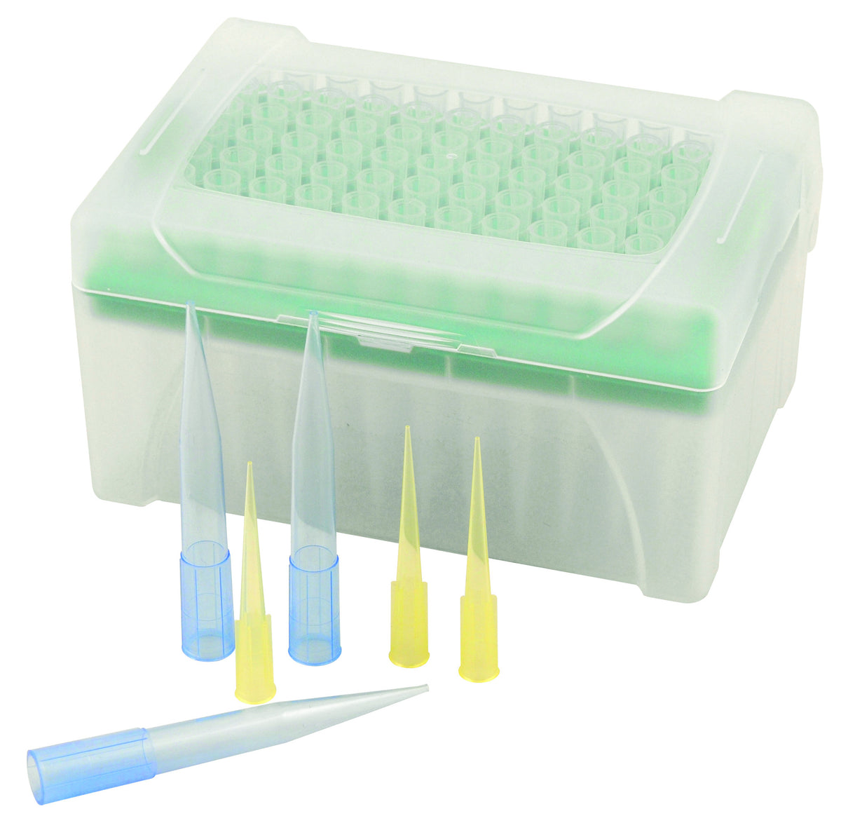 Racked Micropipette Tips, 0.2-10µl - 96 Tips - Sterile - Eisco Labs